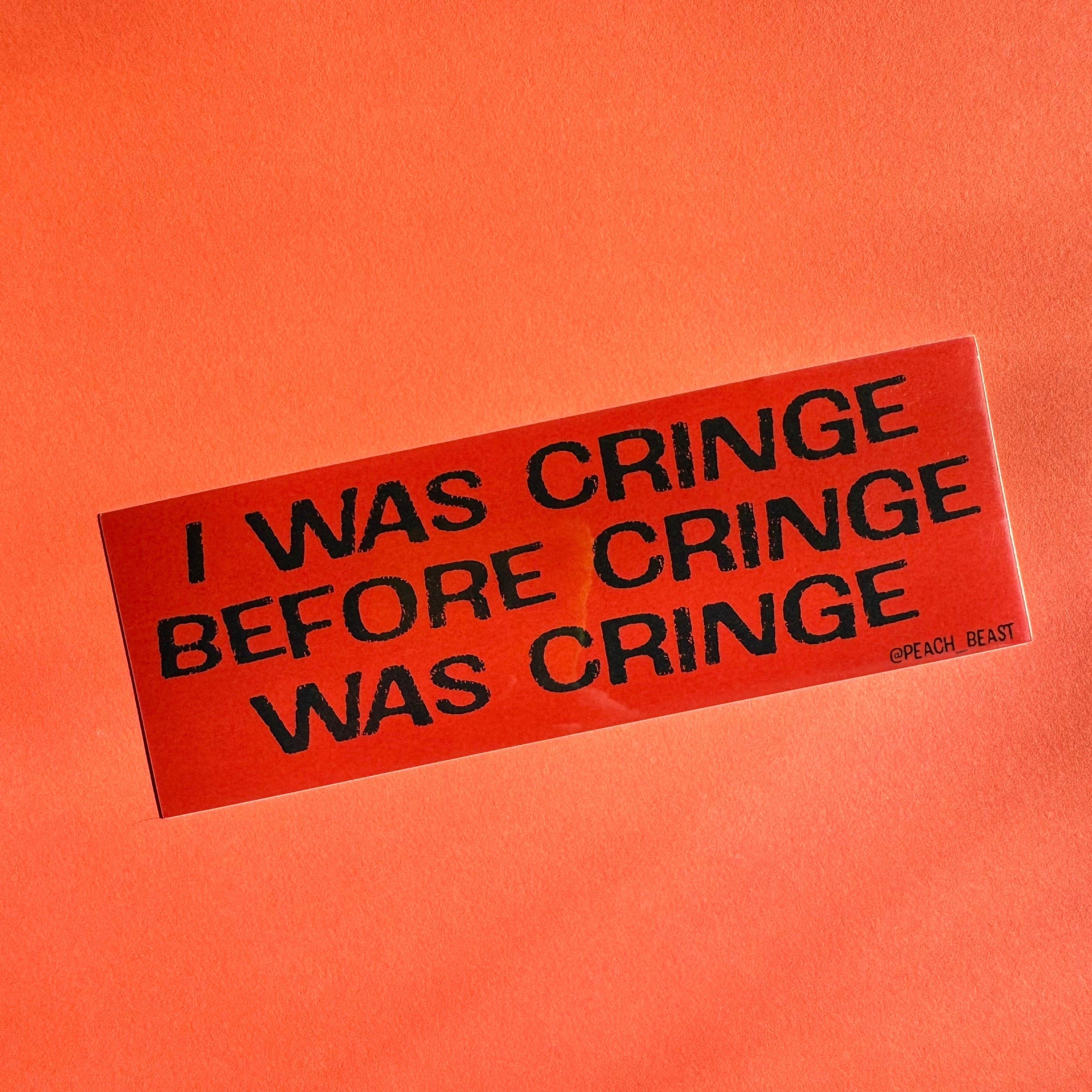 Cringe Sticker – Peach Beast