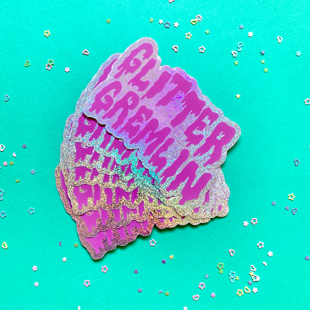 glitter gremlin sticker – PeachBeast