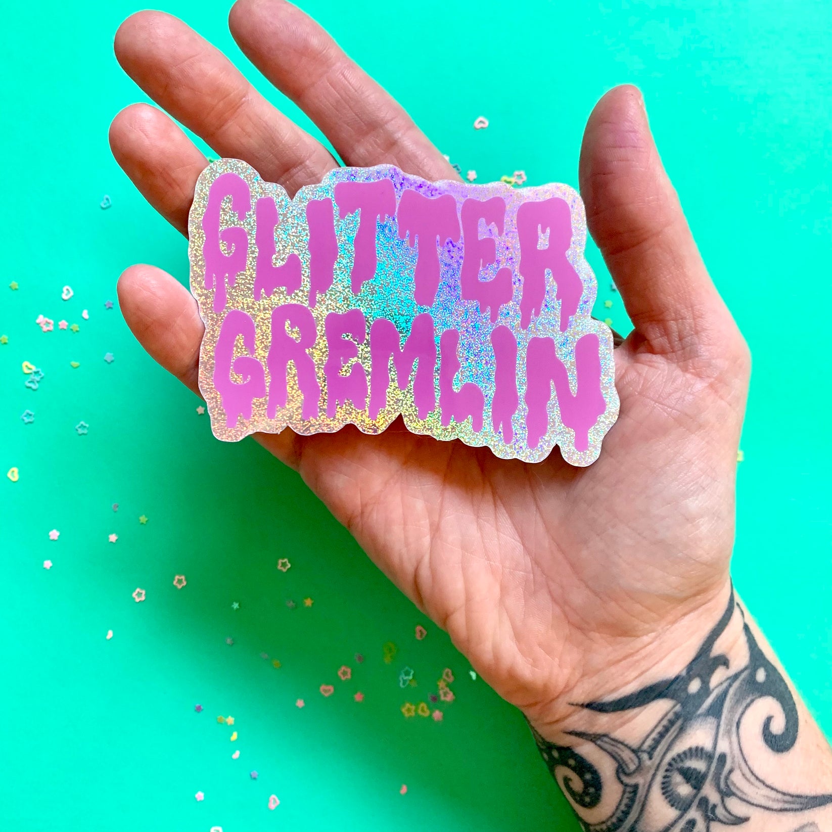 Glitter Gremlin Sticker – PeachBeast